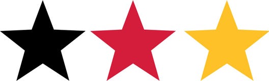 Star In German Flag Colours Stock Illustration - Illustration of effect ...
