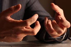 Angry Man Gesticulating With Hands Stock Photo - Image of full ...