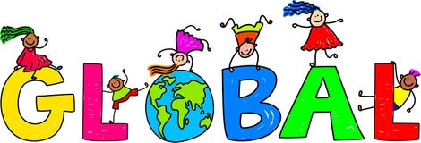 Global kids stock illustration. Illustration of linked - 9768752