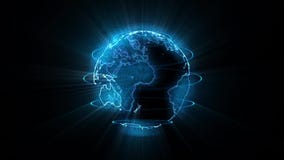 Earth Technology Background Loop Stock Video - Video of data, graphic ...