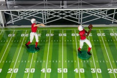 American Football Quarterback Throw Ball Stock Vector - Illustration of ...