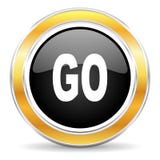 Button Icon: GO Royalty Free Stock Photo - Image: 17212255