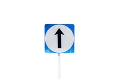 Go Straight Direction Traffic Sign Isolated Stock Image - Image of ...