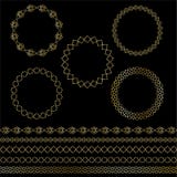 Moroccan Border Patterns stock vector. Illustration of gold - 41652634