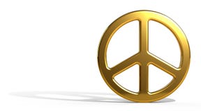 Gold Peace Sign stock vector. Image of peace, icon, artistic - 7992319