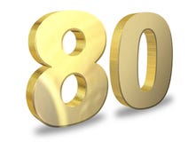 Golden number - 80 stock illustration. Illustration of brushed - 15435725