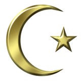 Goldenes Islamisches Symbol 3D Stock Abbildung - Illustration von islam ...