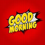 Good Morning Comic Speech Bubble, Cartoon. Stock Vector - Illustration ...