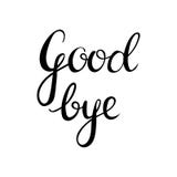 Goodbye: Vector Isolated Illustration. Brush Calligraphy, Hand ...