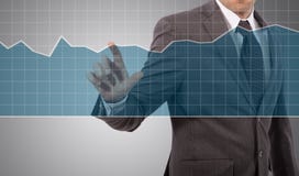 4+ Business man touching graph Free Stock Photos - StockFreeImages