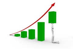 Raising charts stock illustration. Illustration of business - 740466