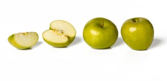 Apples Apple Fruit Fruits Top View Isolated On White Stock Photo ...