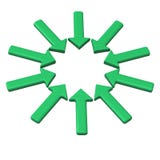 Green arrows circle stock vector. Image of chart, isolated - 25913354