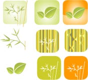 Green leaf set stock vector. Illustration of home, element - 9892582