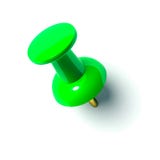Transparent green push-pin stock illustration. Image of removed - 13359583