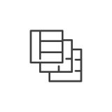 Linear Grids Icon From Geometric Figure Outline Collection. Thin Line ...