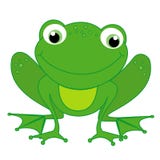 Gullig Groda För Tecknad Film Vektor Illustrationer - Illustration av ...