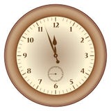 Brown Time Clock Ticking stock photo. Image of seconds - 12525336
