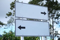 White Road Roadside Signpost Sign Guide Post Stock Image - Image of ...