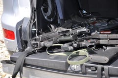 Car trunk full of guns stock image. Image of concealment - 26021725
