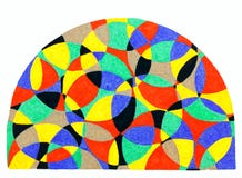 Colourful Semi Circle Pattern. Stock Illustration - Illustration of ...