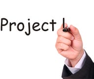 Hand and word Project stock image. Image of isolated - 14457277