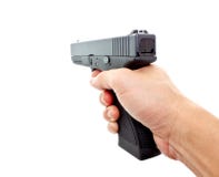 Man with Glock Handgun stock photo. Image of handsome - 27445210