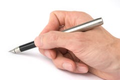 Hand holding a pen stock photo. Image of hand, binder - 12297364