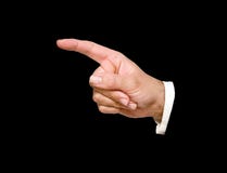 Hand Pointing To The Left Stock Photography - Image: 14360012