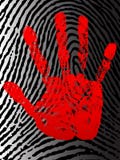Crime Scene Red Handprints stock illustration. Illustration of bloody ...