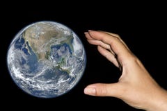 Hand Grasping The World Stock Images - Image: 27907544