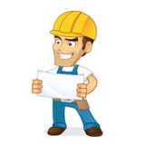 Construction Worker - Reading Plan Stock Vector - Illustration of ...