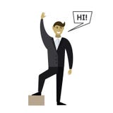 A man say Hi stock vector. Illustration of little, drawing - 50601899