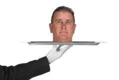 Head on a platter stock image. Image of glove, formal - 12421371