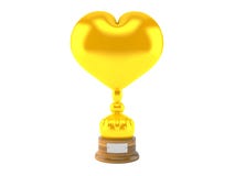 Trophy Cup Heart On A White Background Stock Illustration ...