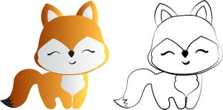 Tekening Van De Kleine Vos Royalty-vrije Stock Foto's - Afbeelding ...