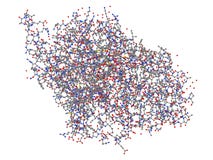 Complex Molecule Atom Structure 3D Render Stock Illustration - Image ...
