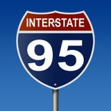 Interstate 95 sign stock vector. Illustration of blue - 4129651
