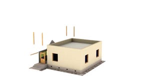 Build Structure. Home Construction. Time-lapse 3d Animation Showing A ...