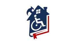 Disabled Housing Logo Sign stock illustration. Illustration of symbols ...