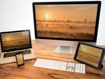 Computer and tablet stock image. Image of imac, networked - 46692973