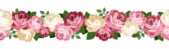 Horizontal Roses Illustration 2081155 - Megapixl