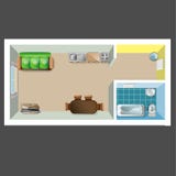 House plan top view stock illustration. Image of house - 38384131