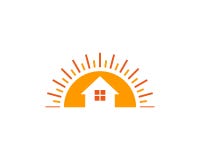 Home and sunshine logo stock vector. Illustration of illustration ...
