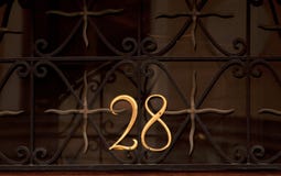 House number 28 stock photo. Image of isolated, eight - 47745130