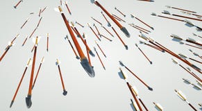 Shower Of Arrows Raining Down Royalty Free Stock Image - Image: 31645526