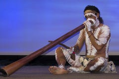 Aboriginal Man Playing Didgeridoo Editorial Image - Image: 30829980
