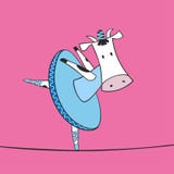 Cow Ballerina stock illustration. Illustration of dance - 8163581