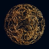 Wire frame globe - Gold stock vector. Illustration of earth - 5052949