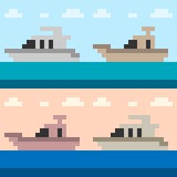 Pixel Art Boat Sea Stock Illustrations – 24 Pixel Art Boat Sea Stock ...